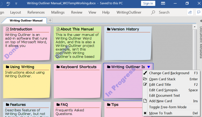 Outliner software and document organizer for MS Word » 2020 » March
