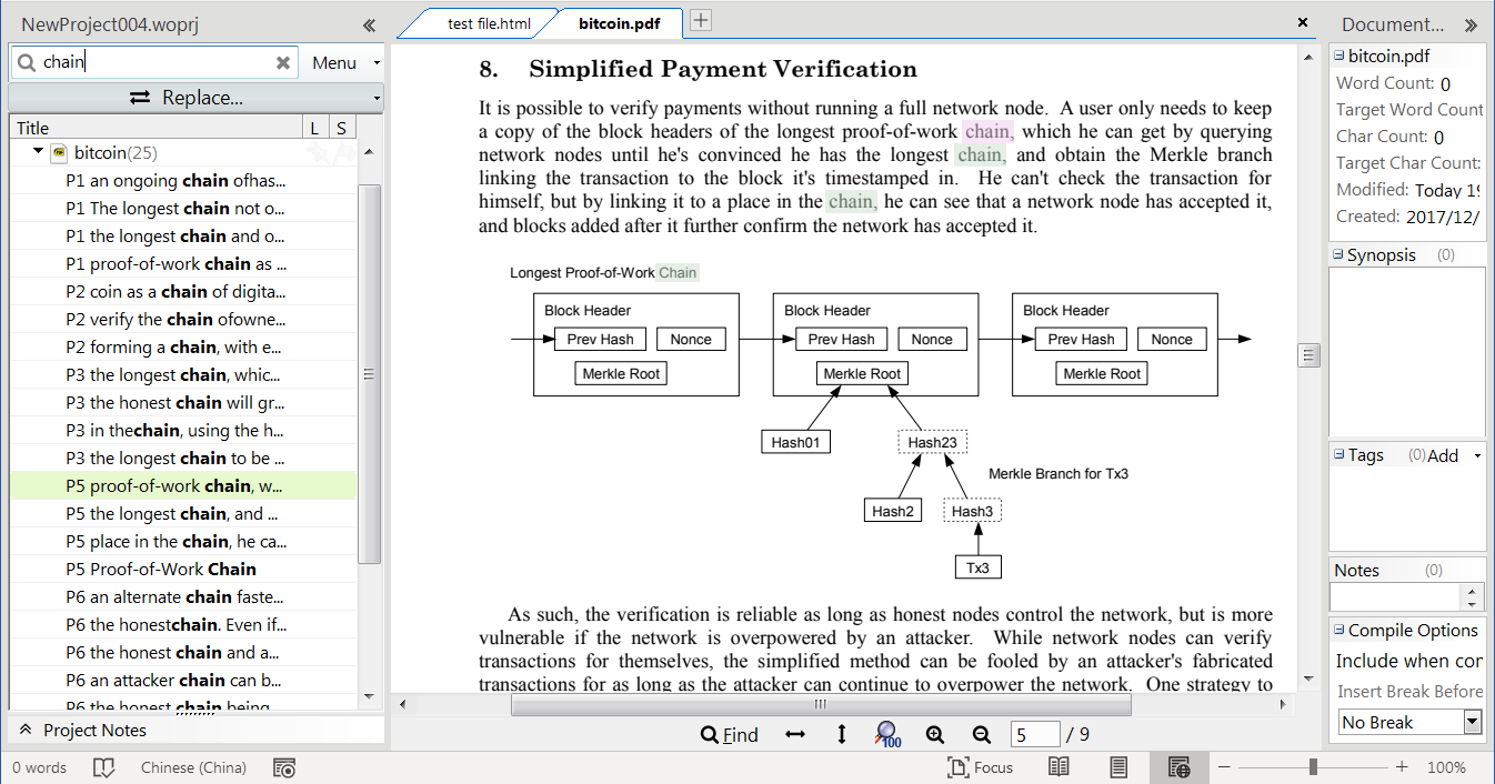 Outliner software and document organizer for MS Word